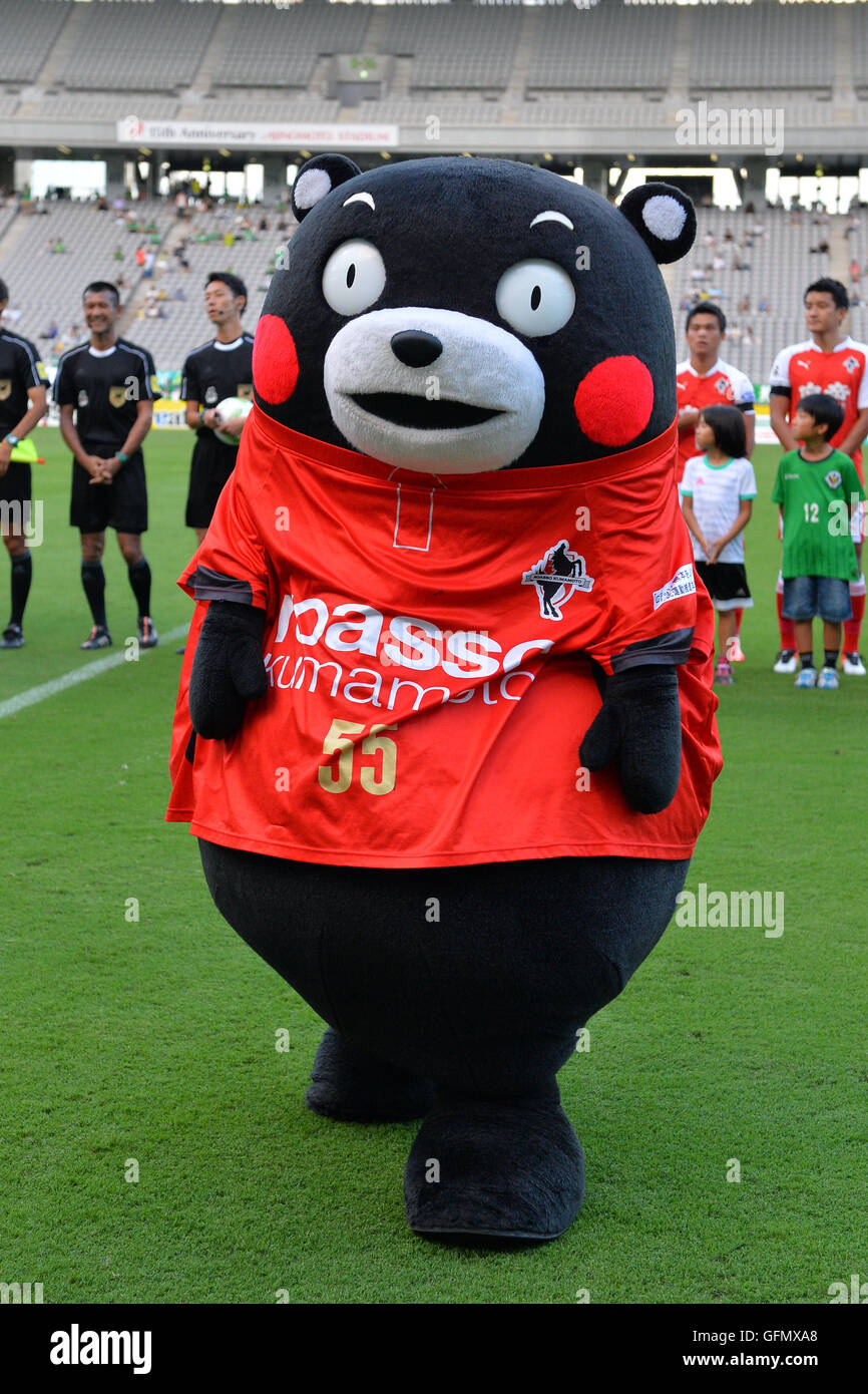 Tokyo, Japan. 31st July, 2016. Kumamon Football/Soccer : Kumamoto Prefecture mascot "Kumamon ...