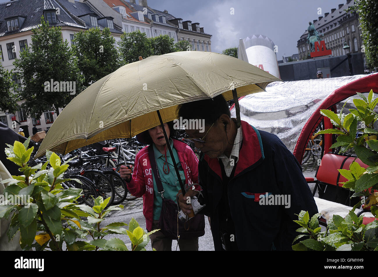 Copenhagen, Denmark. 01st Aug, 2016. Firts of augst marks with rainy ...