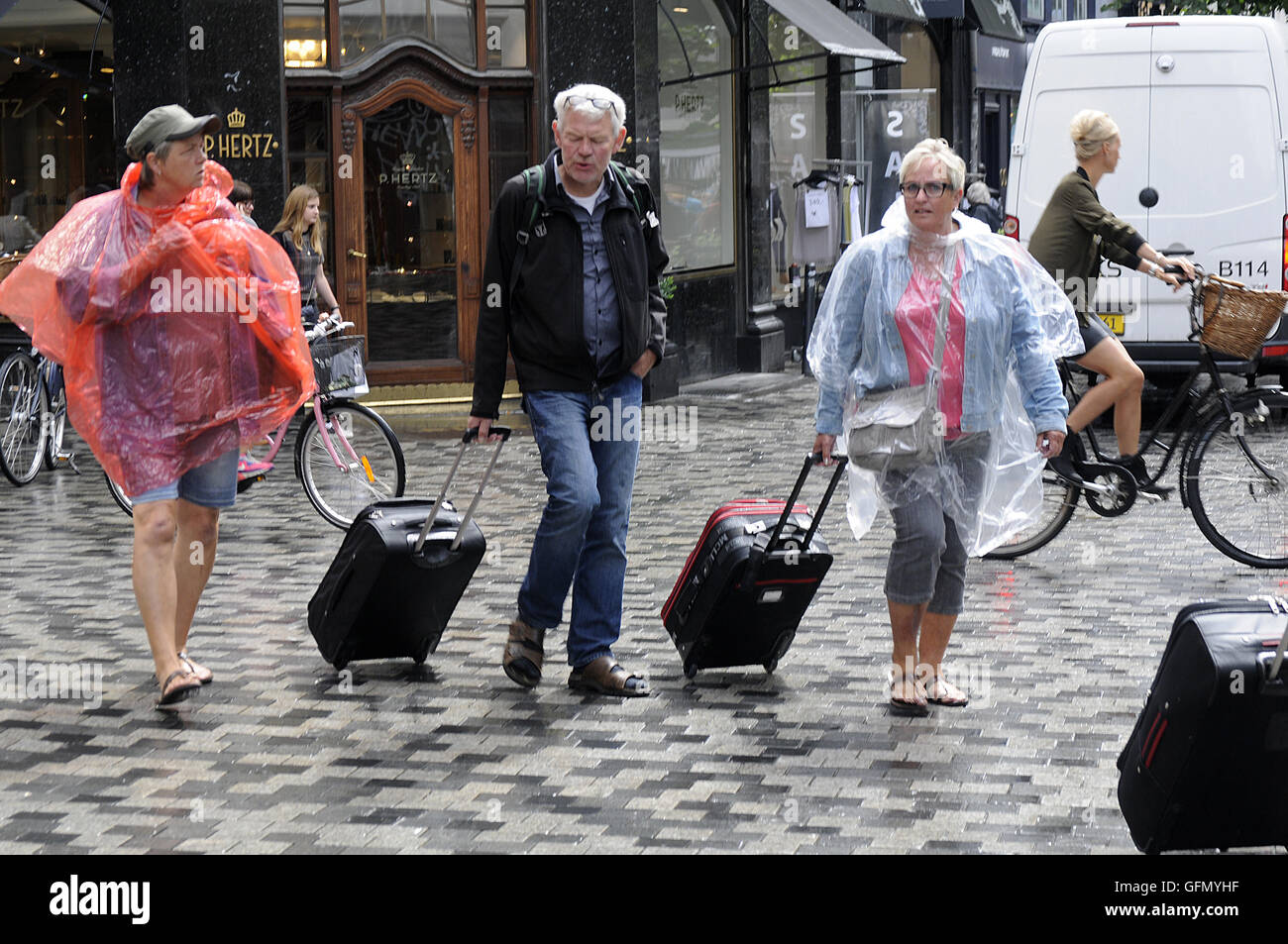 Copenhagen, Denmark. 01st Aug, 2016. Firts of augst marks with rainy ...