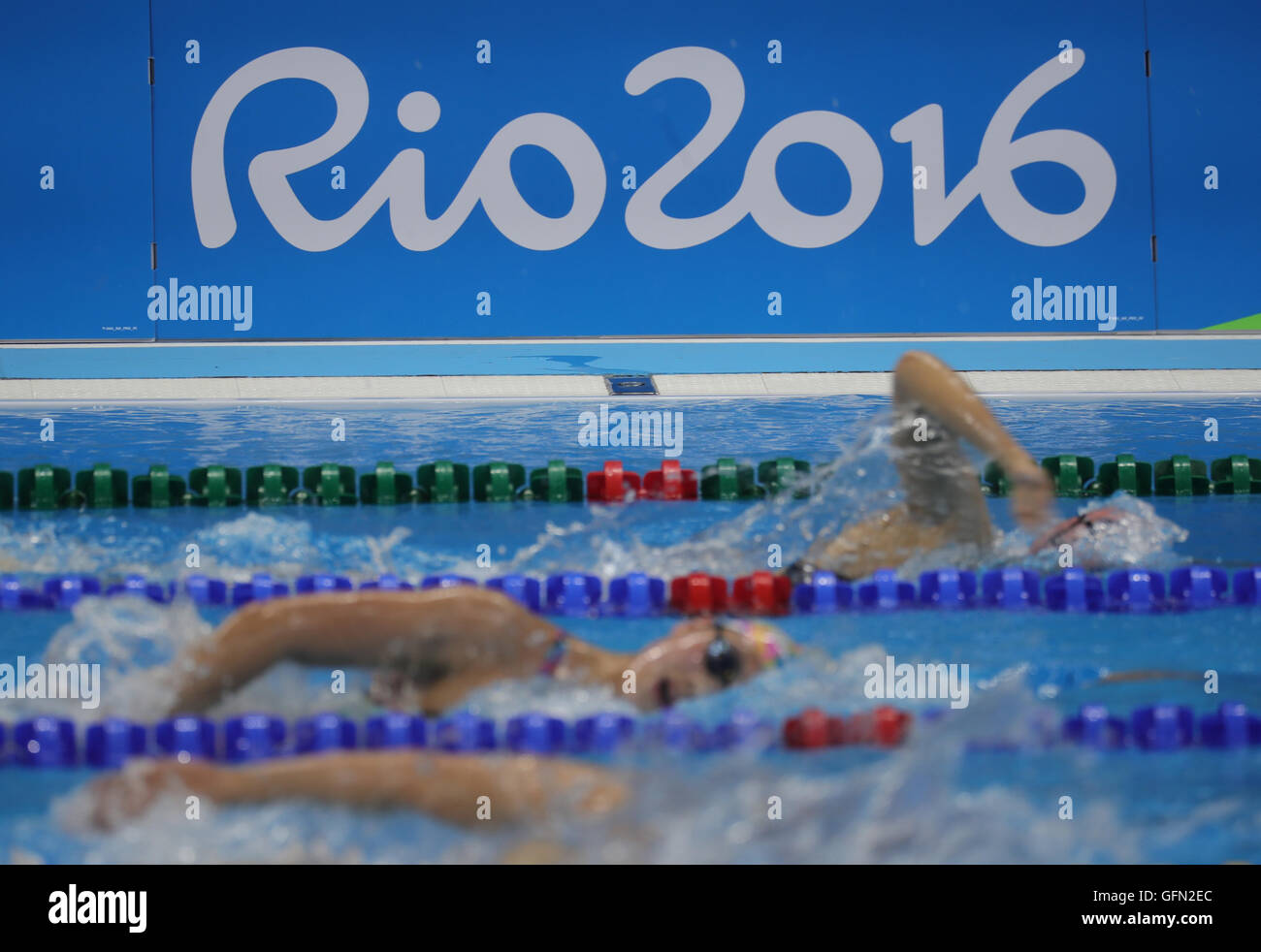 Rio de Janeiro, Brazil. 1st Aug, 2016. Swimmer in action during the ...