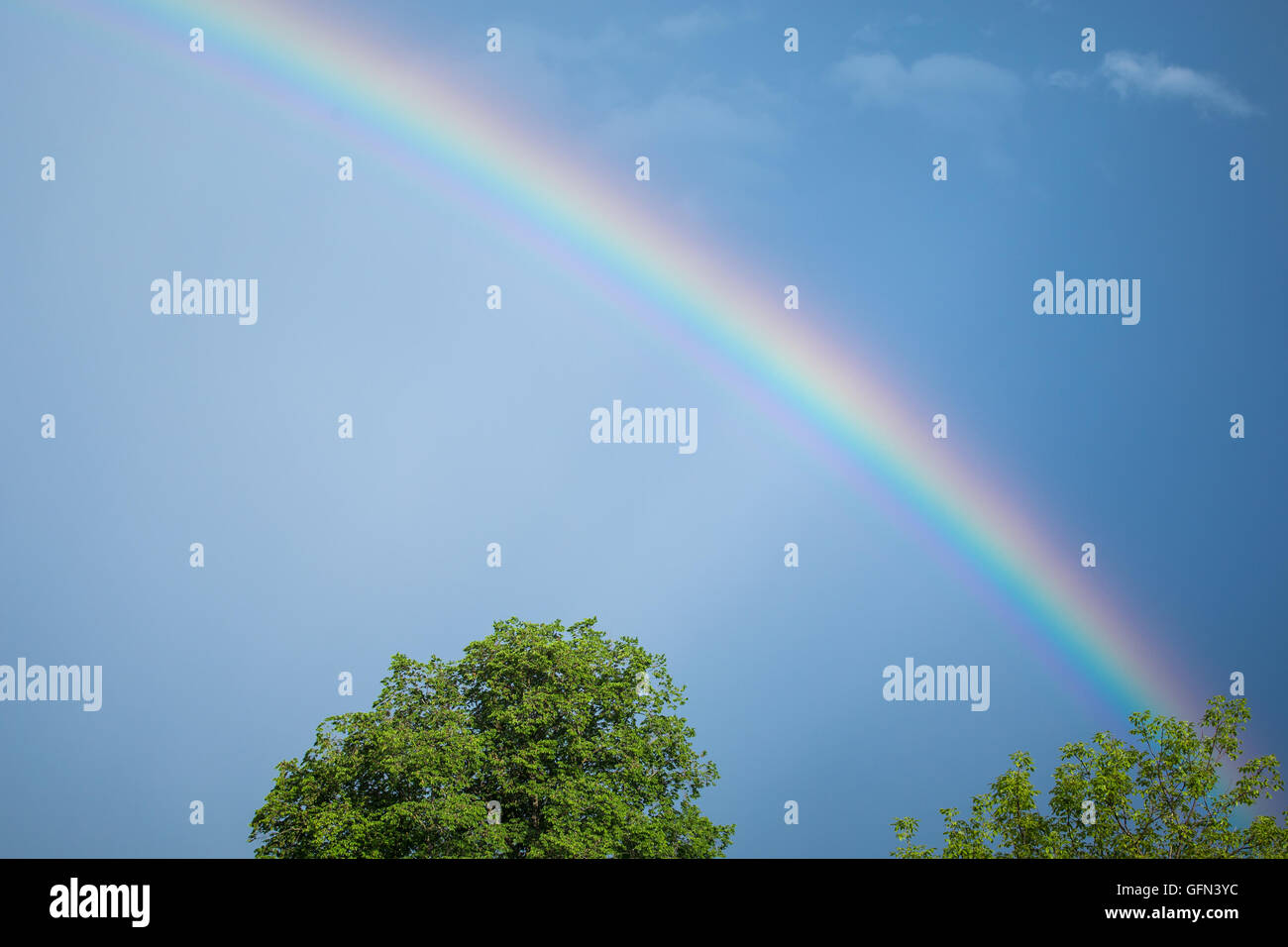 Rainbow after the storm Stock Photo - Alamy
