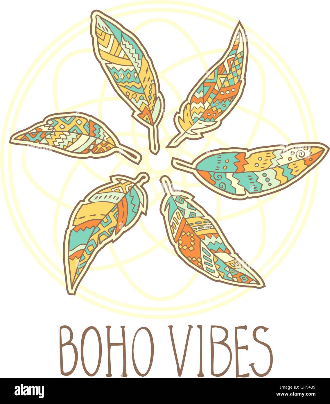 Bohemian composition Stock Vector Images - Alamy