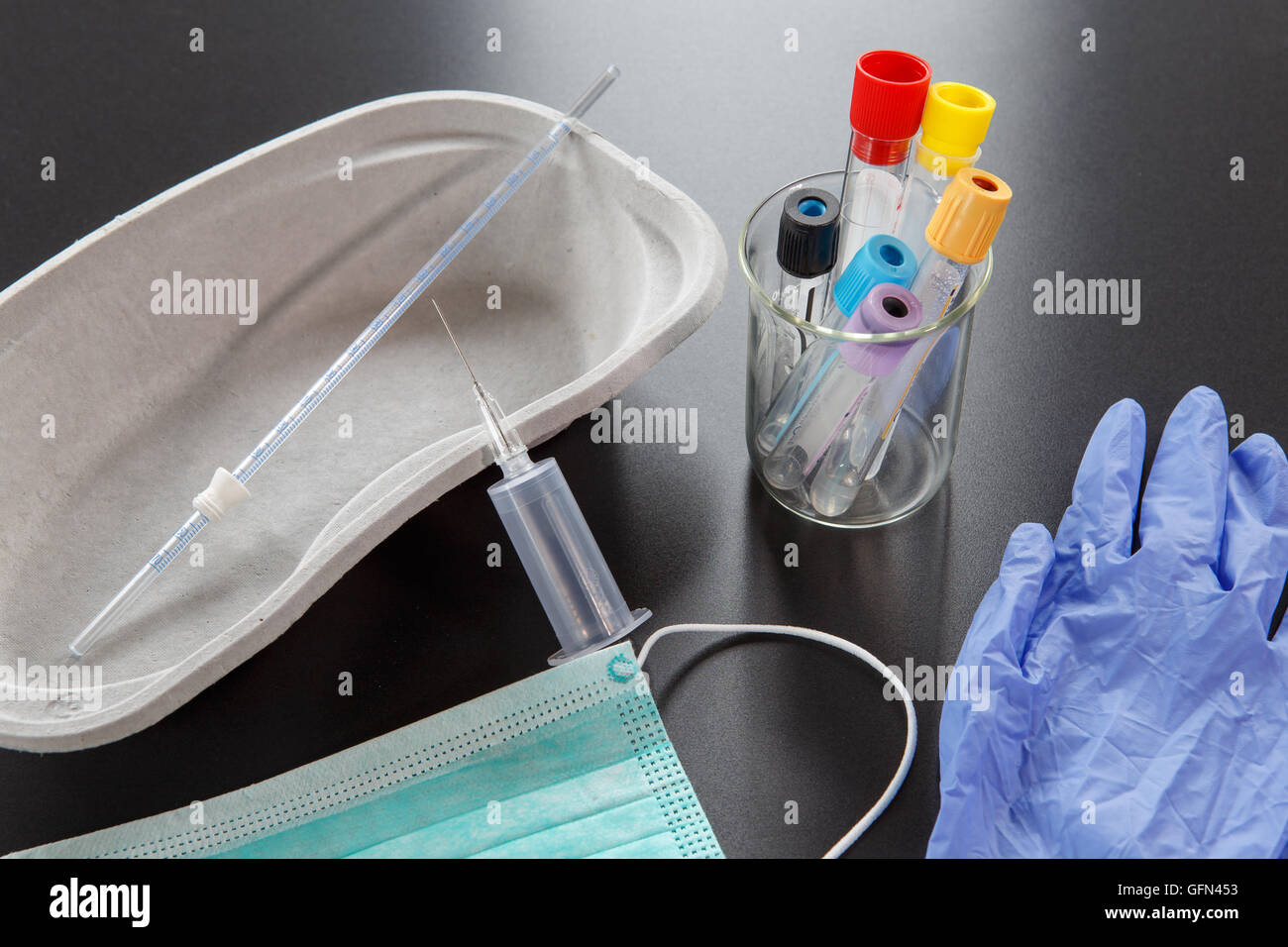 Blood collection tubes in the laboratory Stock Photo - Alamy