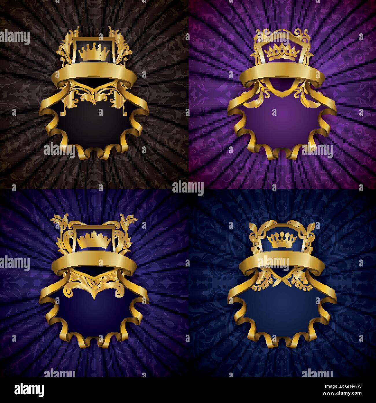 Elegant golden frame banner Stock Vector Image & Art - Alamy