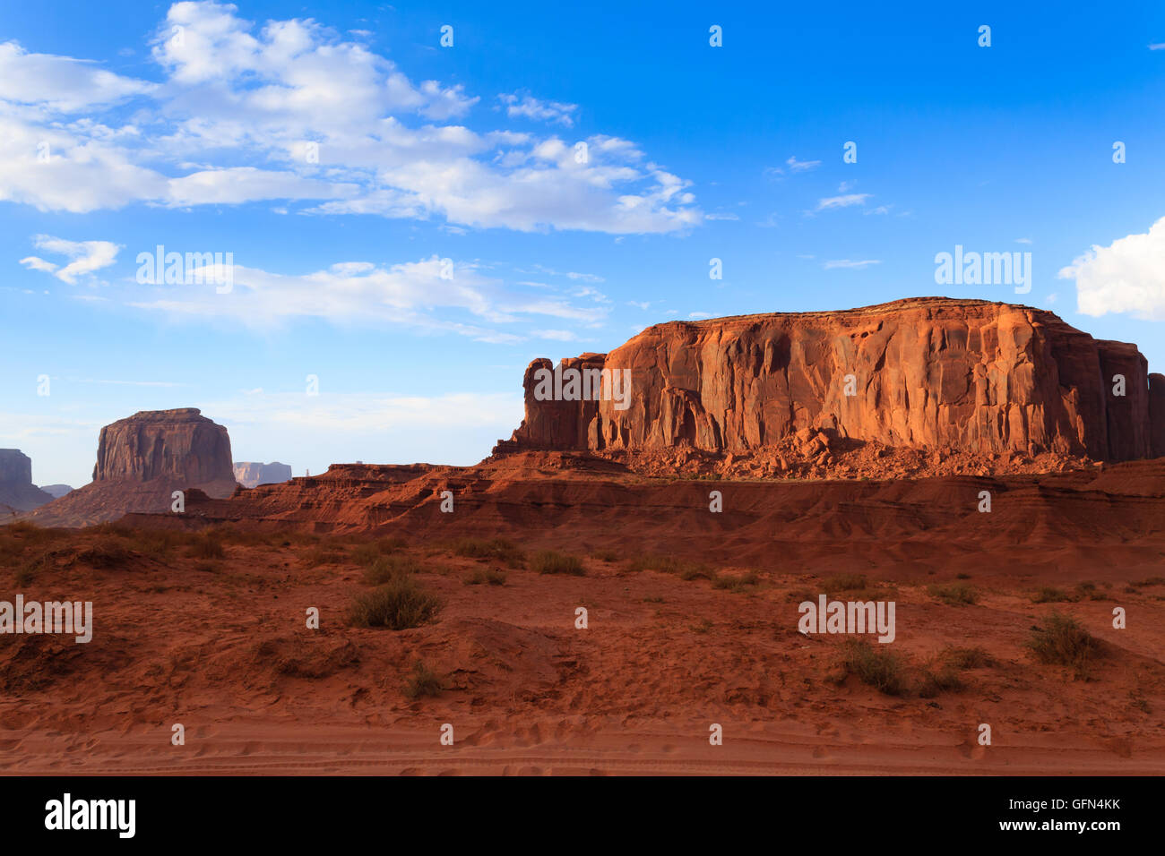 Panorama with famous Buttes of Monument Valley from Arizona, USA. Red ...