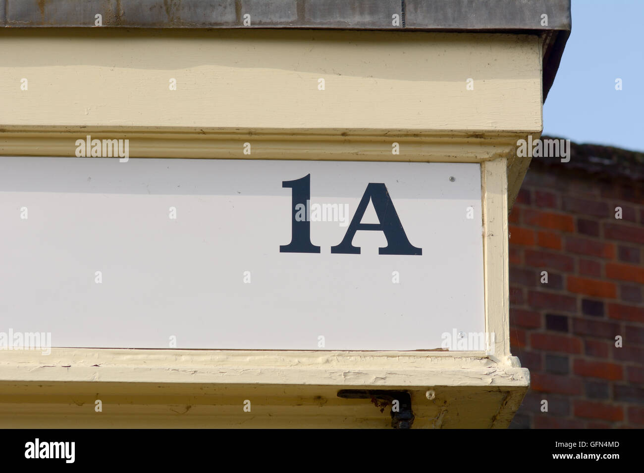 House number 1A sign Stock Photo - Alamy