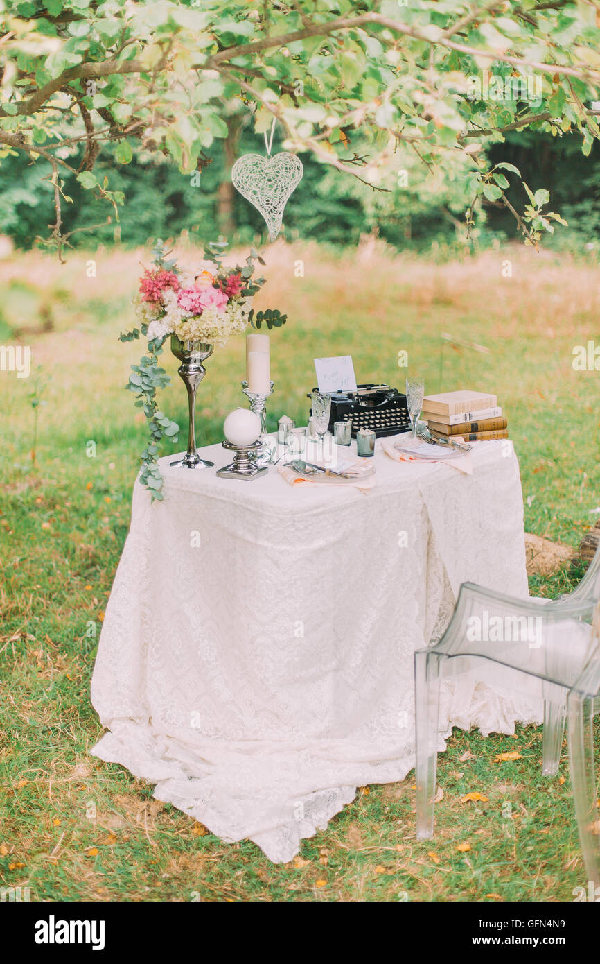 Outdoor Romantic Dinner Setting For Two