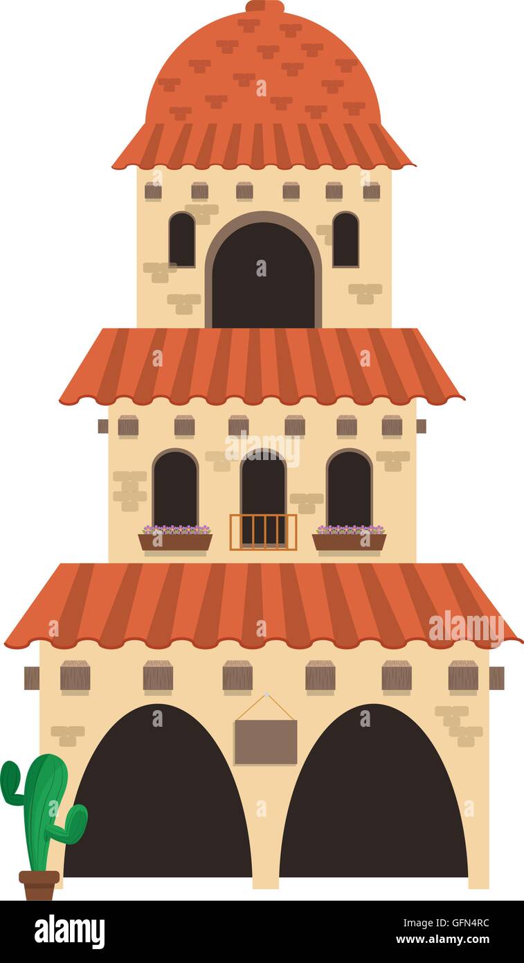 spanish colonial architecture icon Stock Vector Image & Art - Alamy