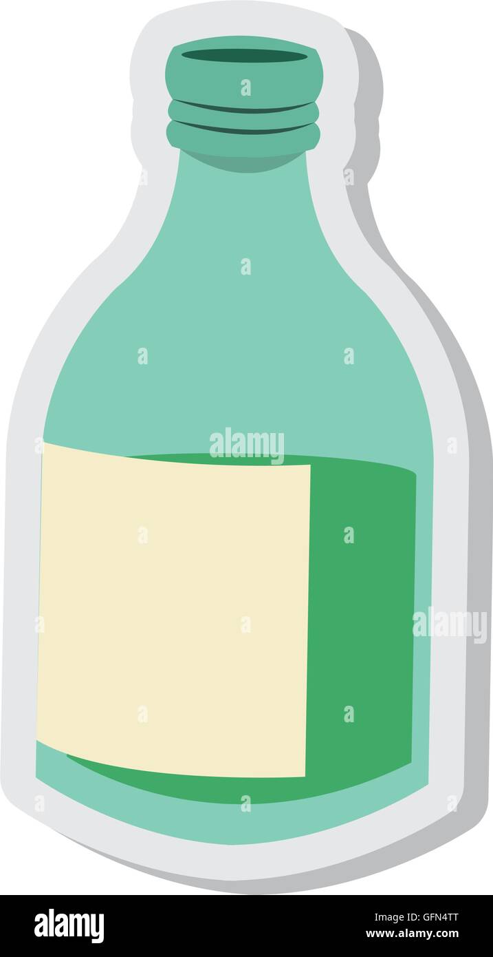 One bottle beer silhouette isolated Stock Vector Images - Alamy