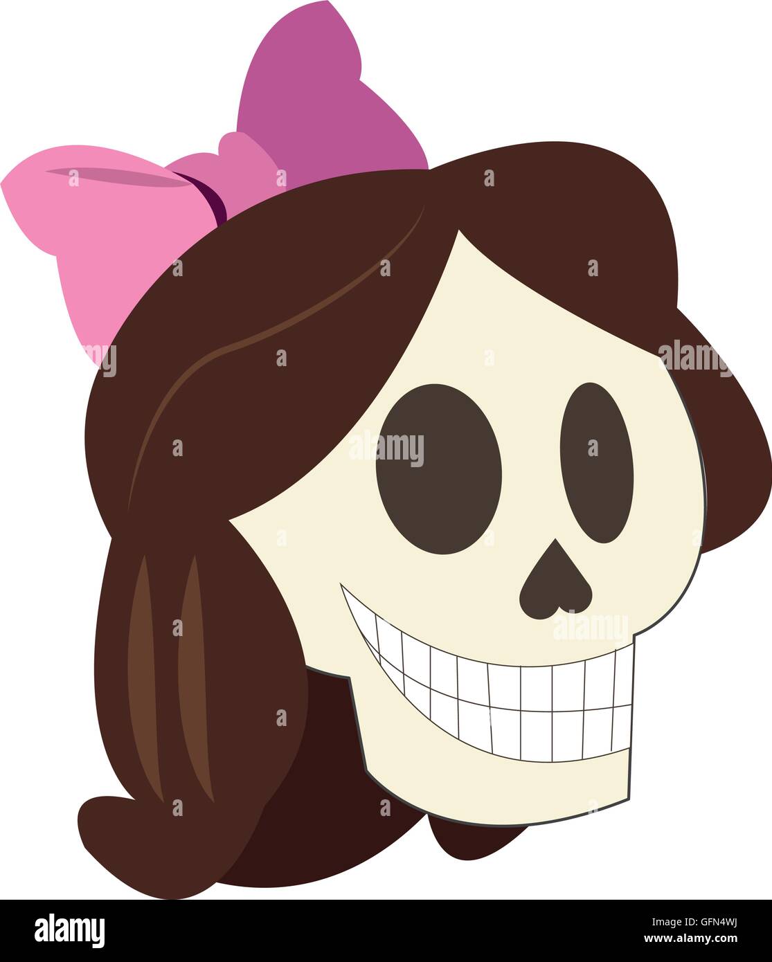 woman skull cartoon icon Stock Vector Image & Art - Alamy