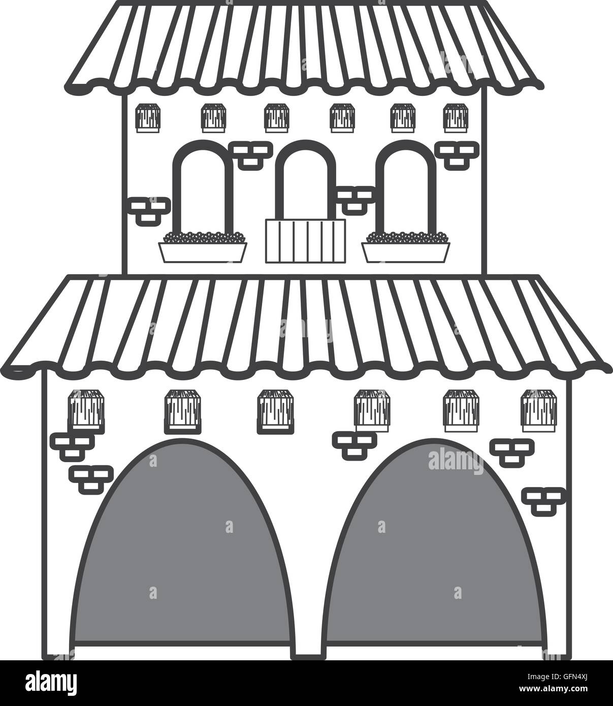 spanish colonial architecture icon Stock Vector Image & Art - Alamy