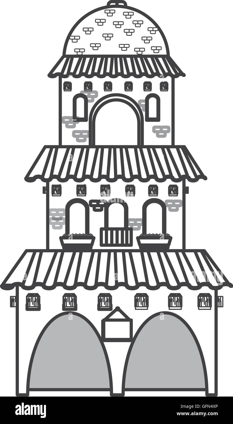 spanish colonial architecture icon Stock Vector Image & Art - Alamy