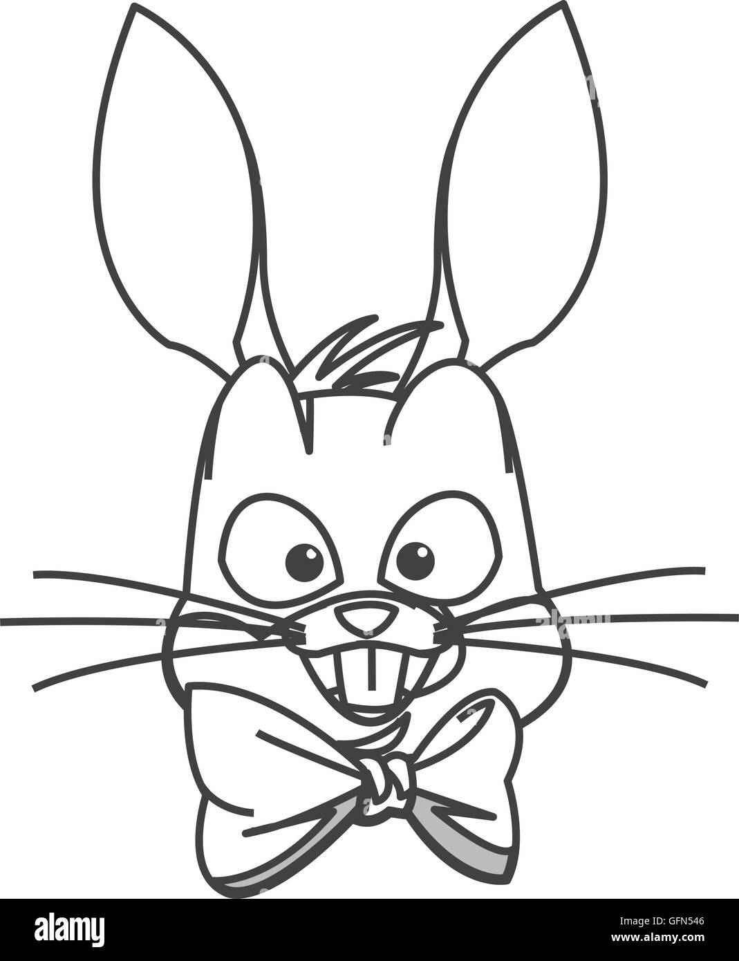 White rabbit teeth Black and White Stock Photos & Images - Alamy