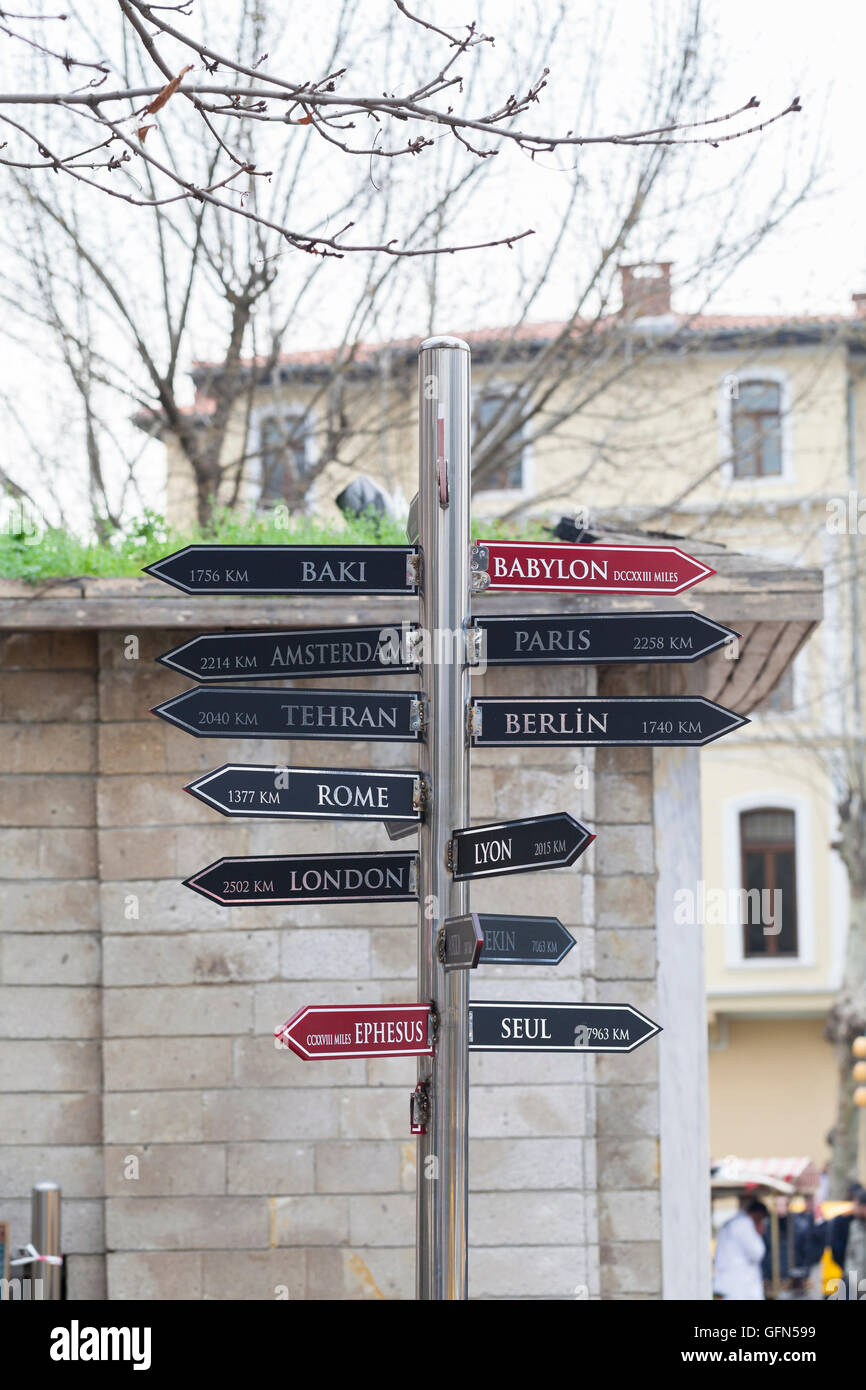 World cities signs, Istanbul, Turkey Stock Photo - Alamy