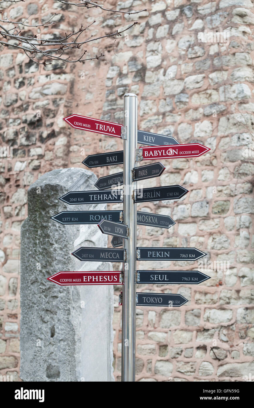 World cities signs, Istanbul, Turkey Stock Photo - Alamy