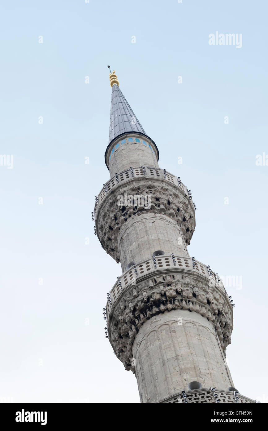 Blue mosque minaret, Istanbul, Turkey Stock Photo - Alamy