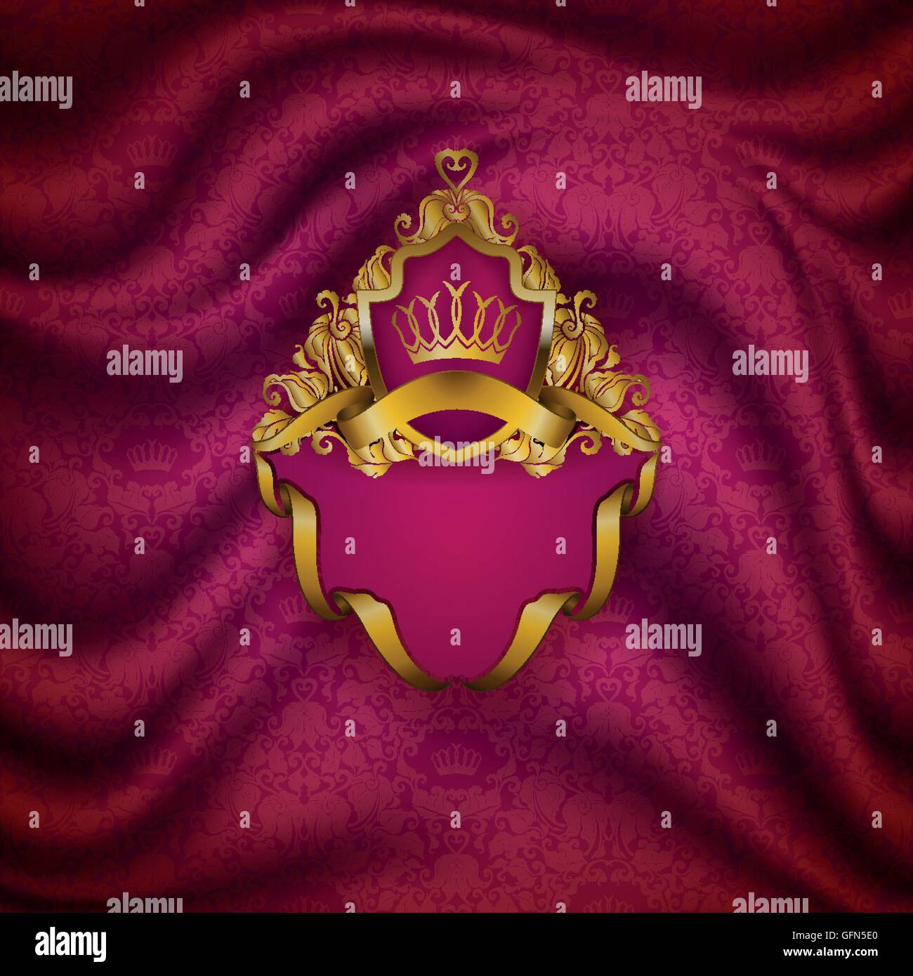 Elegant royal medieval frame crown hi-res stock photography and images ...