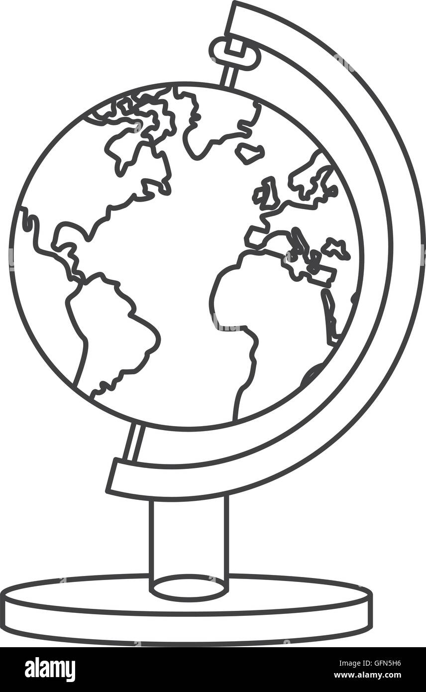 Spinning globe map Black and White Stock Photos & Images - Alamy