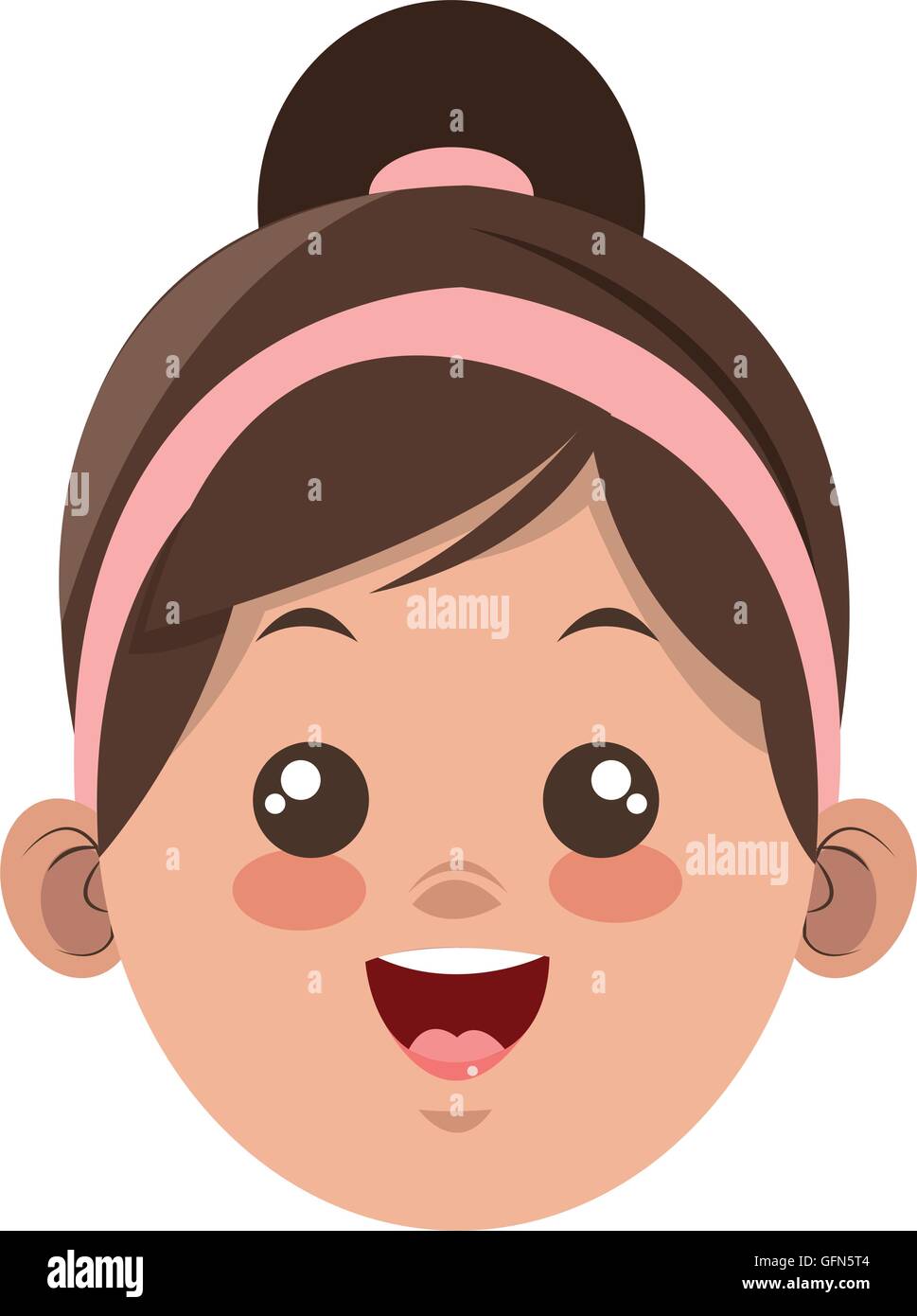 happy little girl icon Stock Vector Image & Art - Alamy