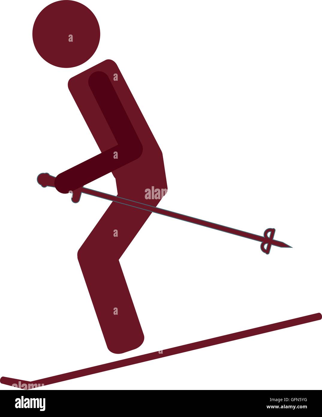 skiing pictogram icon Stock Vector Image & Art - Alamy