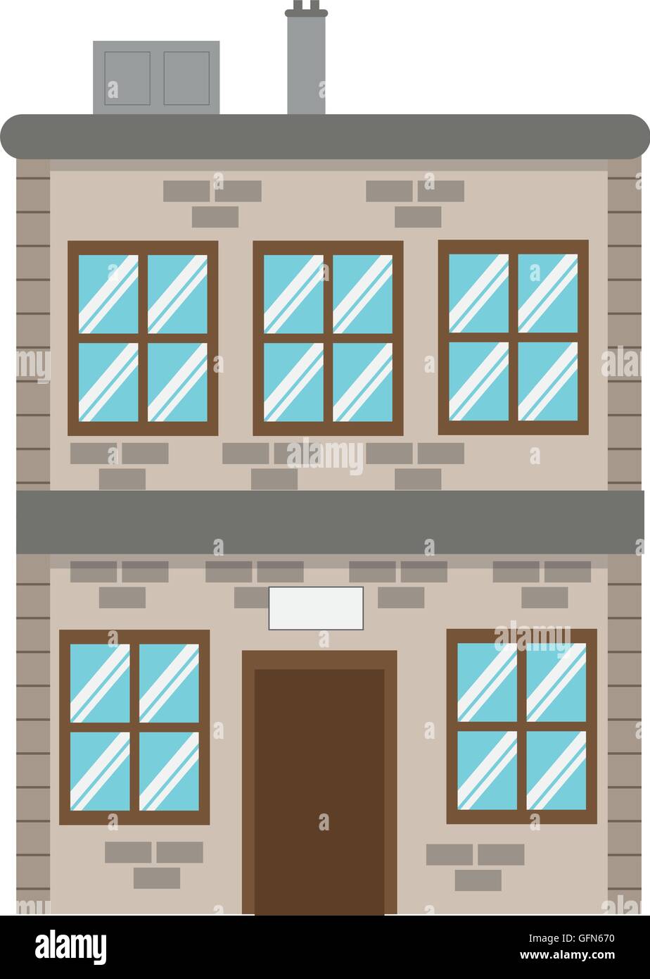 single brick building icon Stock Vector Image & Art - Alamy