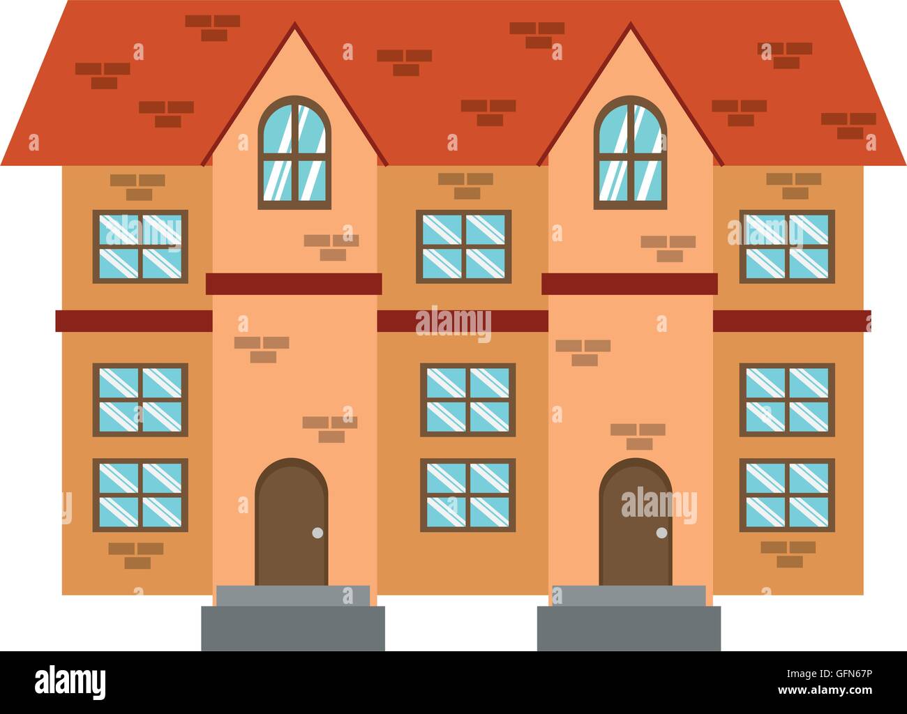 single brick building icon Stock Vector Image & Art - Alamy