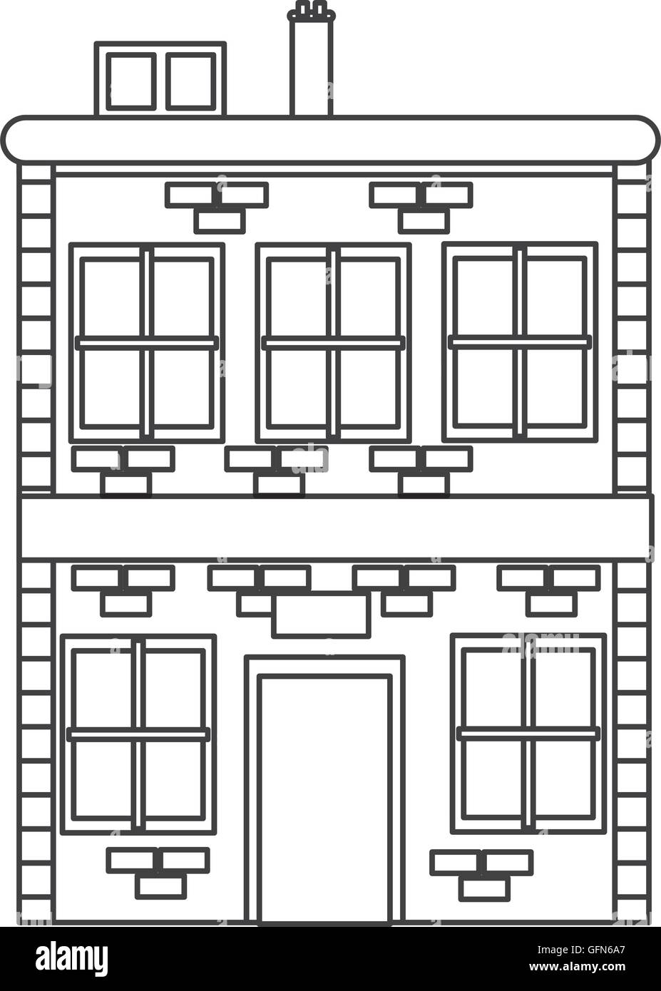 single brick building icon Stock Vector Image & Art - Alamy