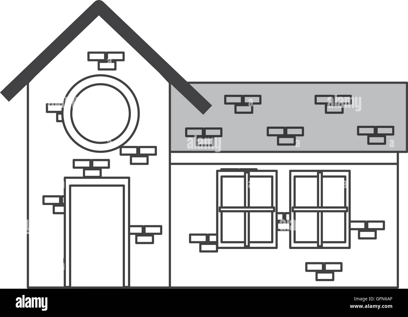 single brick building icon Stock Vector Image & Art - Alamy