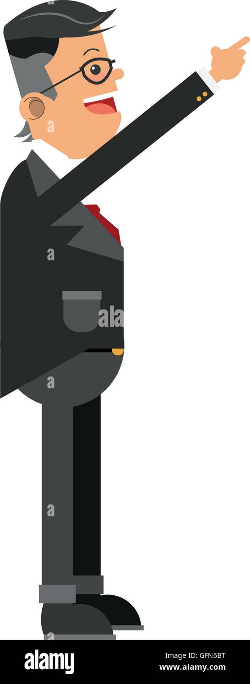 businessman pointing up icon Stock Vector Image & Art - Alamy