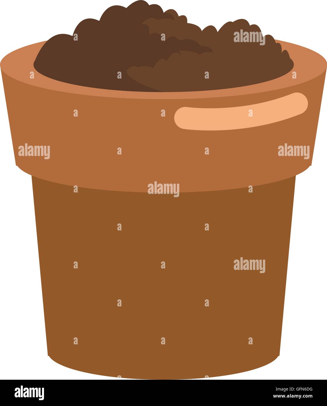 pot with soil icon Stock Vector Image & Art - Alamy