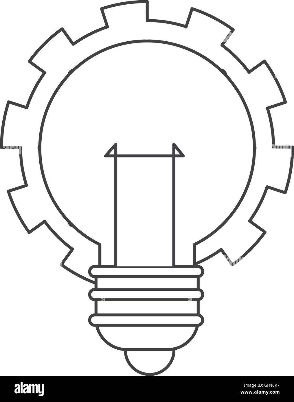 lightbulb with gear icon Stock Vector Image & Art - Alamy