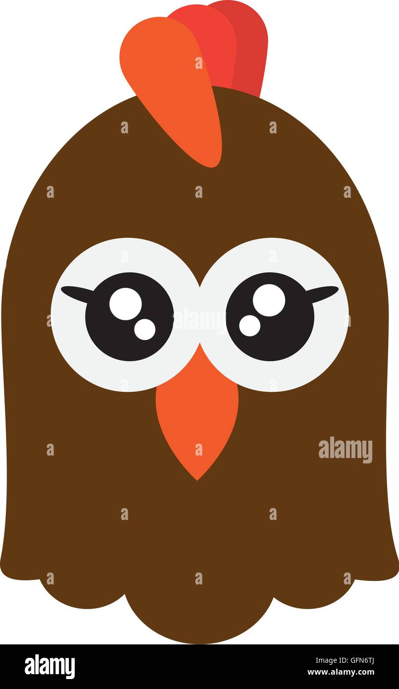 Cute Chicken Cartoon Icon Stock Vector Image And Art Alamy