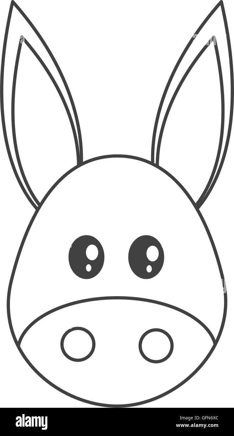 cute donkey cartoon icon Stock Vector Image & Art - Alamy