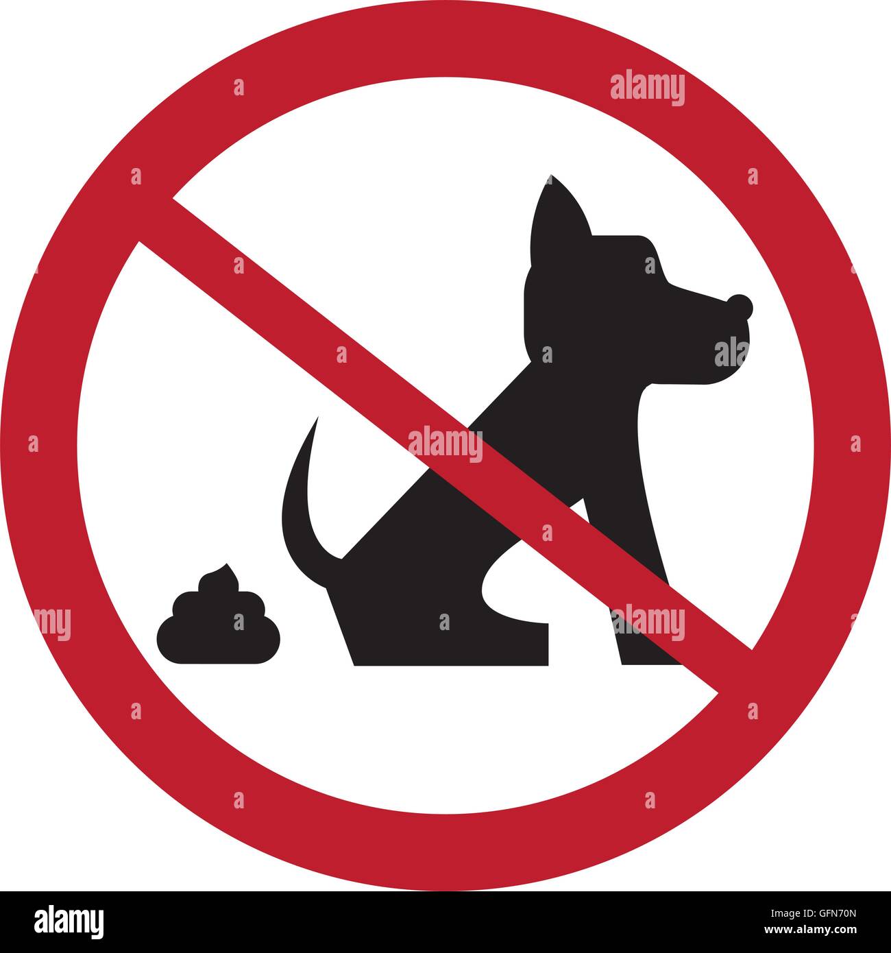 no dog pooping sign icon Stock Vector Image & Art - Alamy