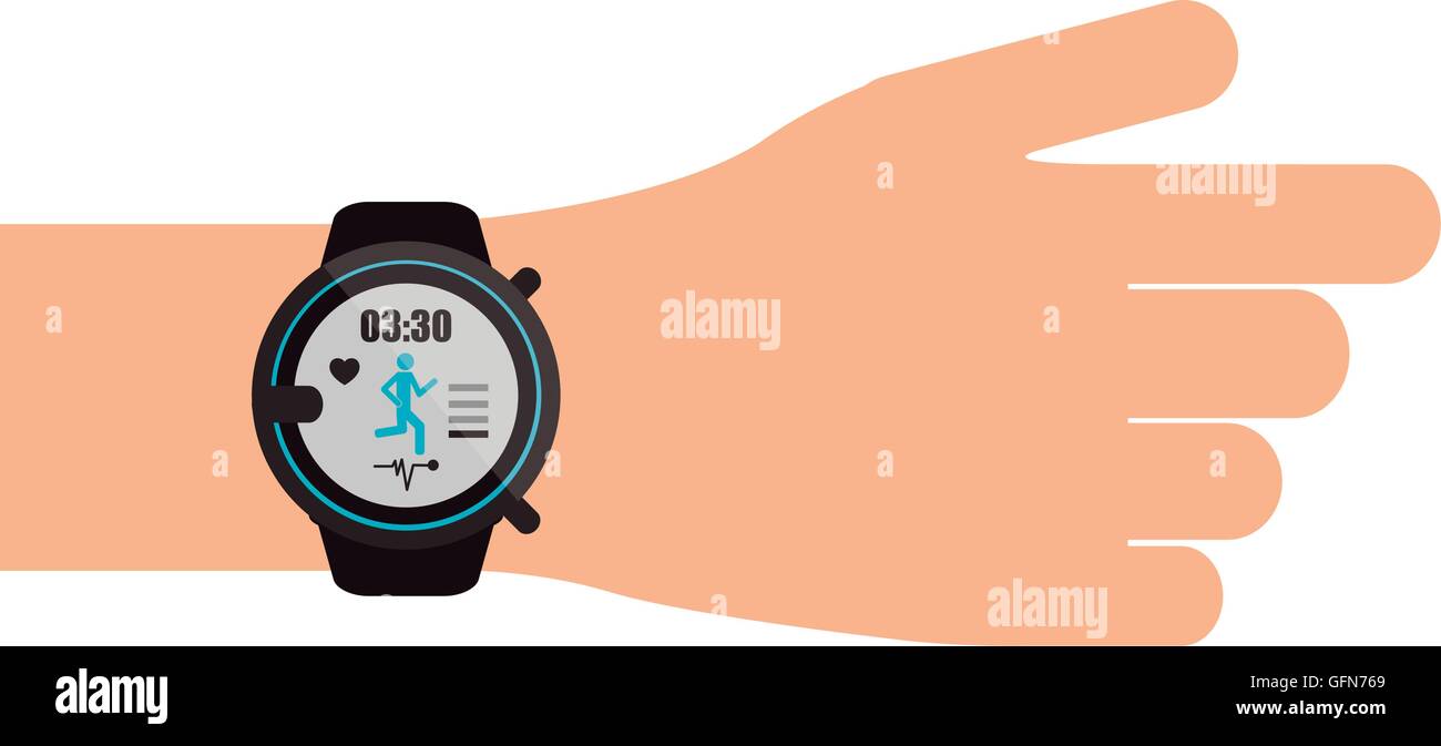 heartrate wrist tracker on hand icon Stock Vector Image & Art - Alamy