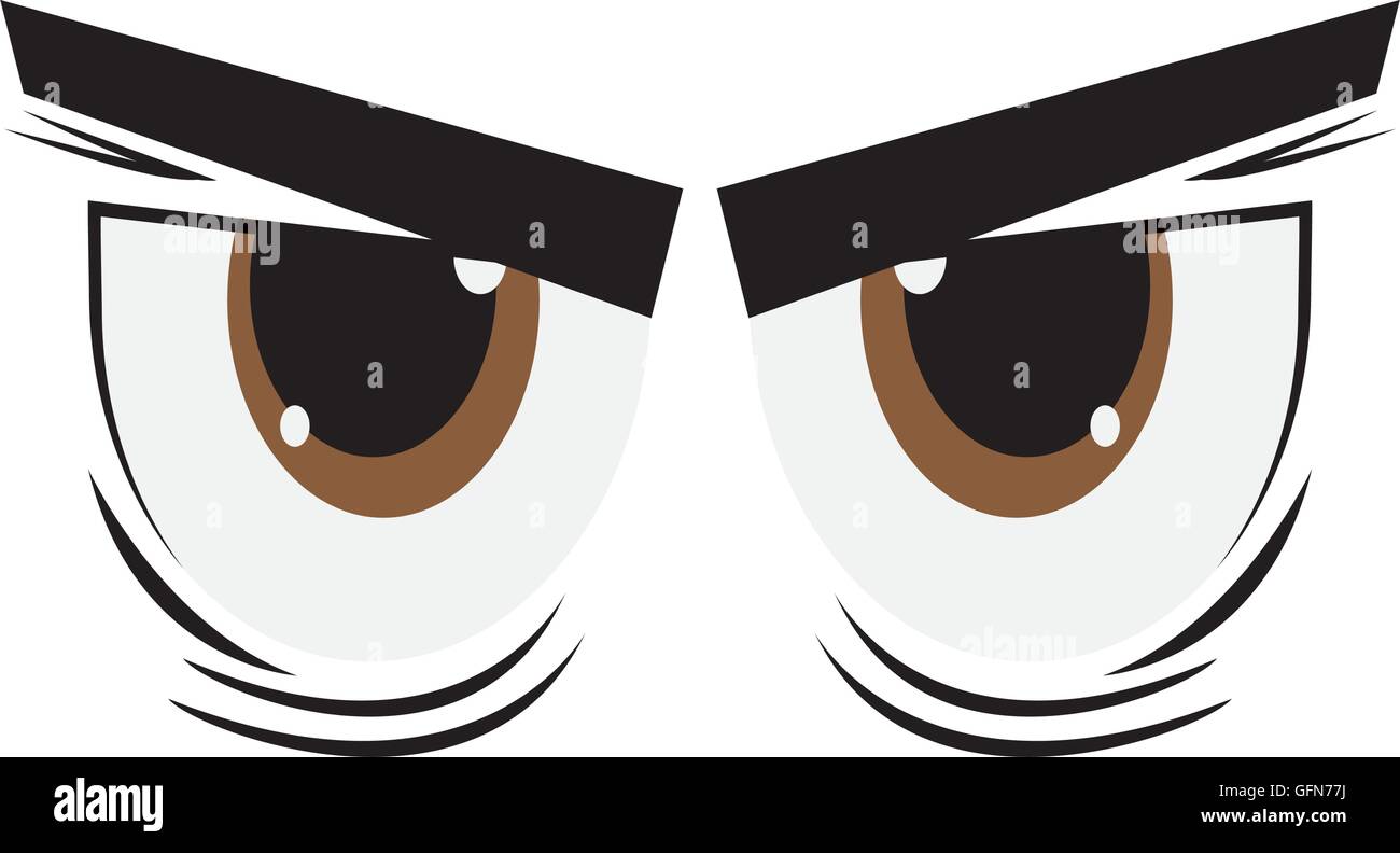 angry cartoon eyes icon Stock Vector Image & Art - Alamy