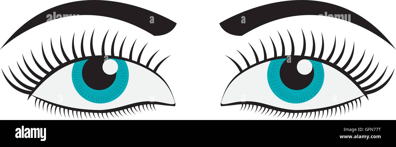 female cartoon eyes icon Stock Vector Image & Art - Alamy