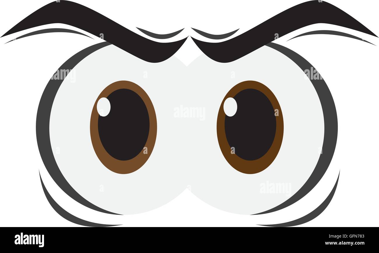 angry cartoon eyes icon Stock Vector Image & Art - Alamy