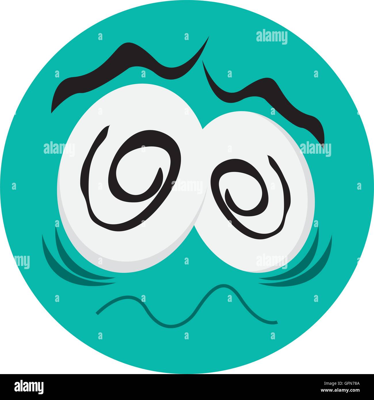 Traumatized cartoon eyes icon hi-res stock photography and images - Alamy