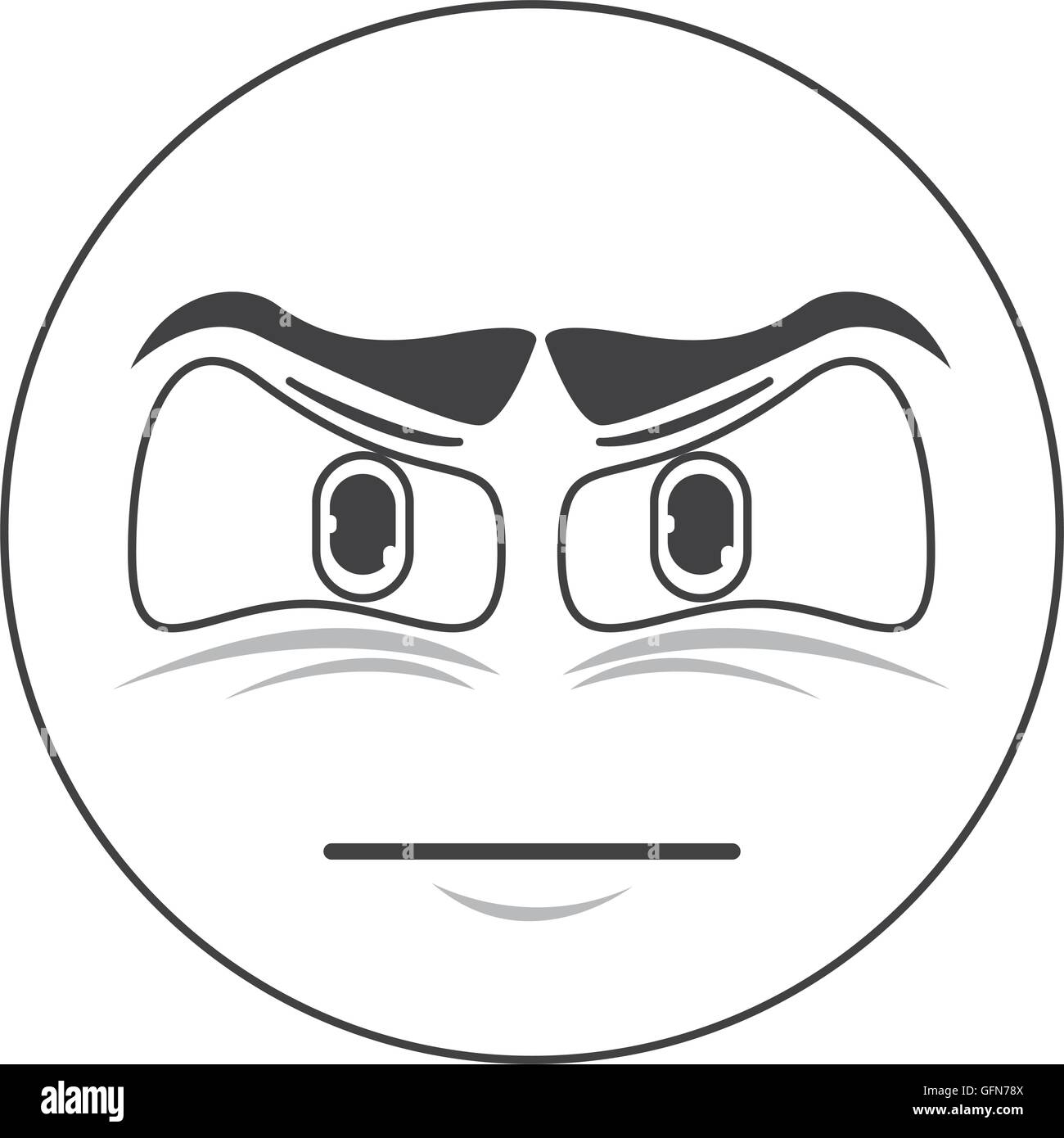 angry face emoticon icon Stock Vector Image & Art - Alamy