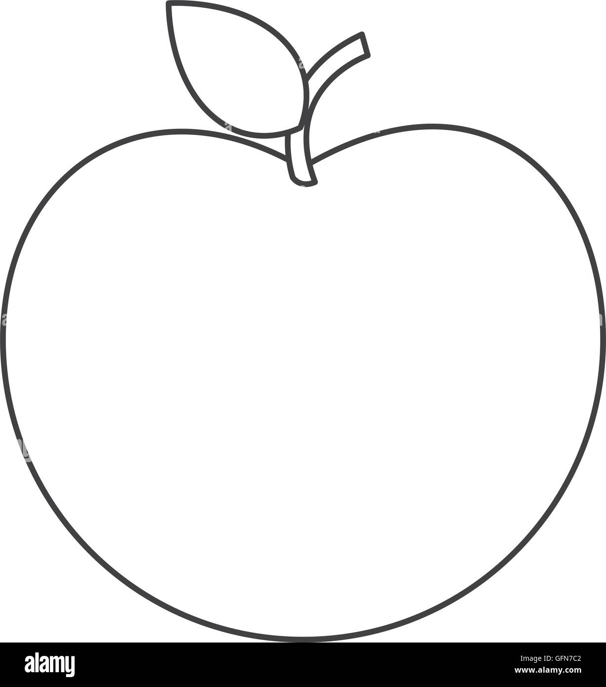 Red apple whole fruit Black and White Stock Photos & Images - Alamy