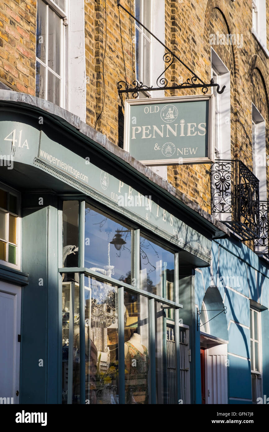 Amwell Street terraced shops&houses, London, England, U.K Stock Photo ...