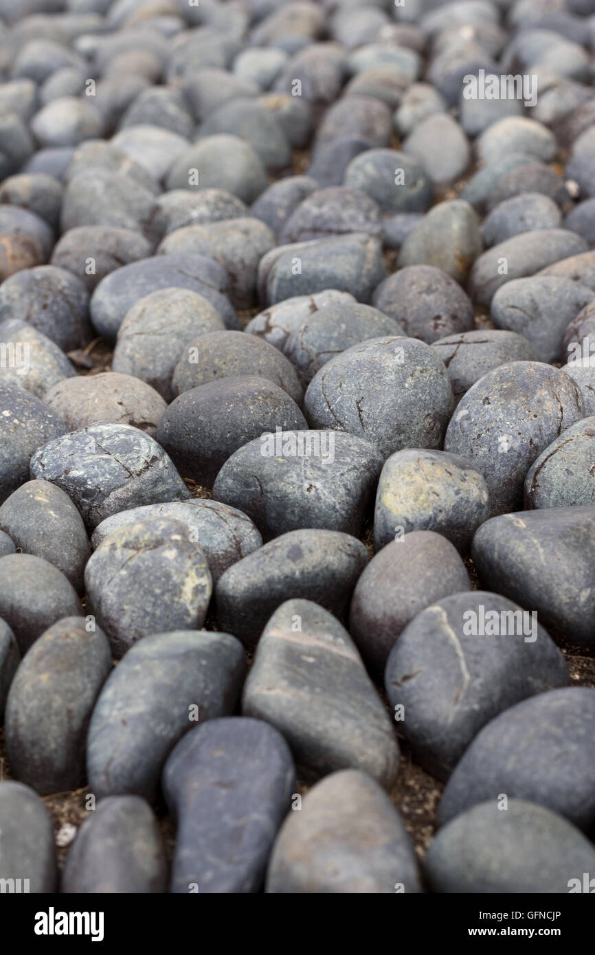 Round sleek cobbles in full frame Stock Photo - Alamy