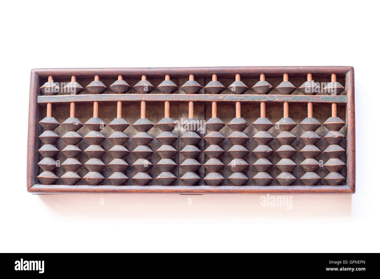 Japanese antique abacus with five beads Stock Photo - Alamy