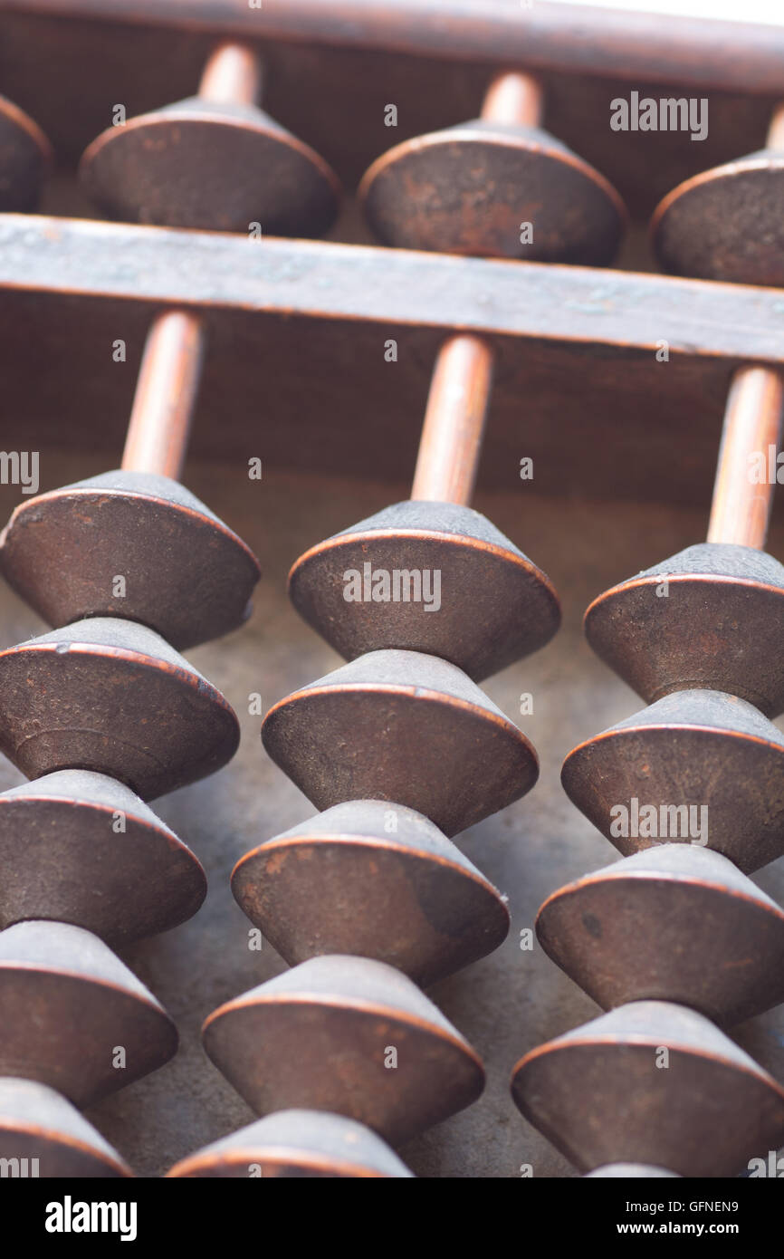 Japanese antique abacus with five beads Stock Photo - Alamy