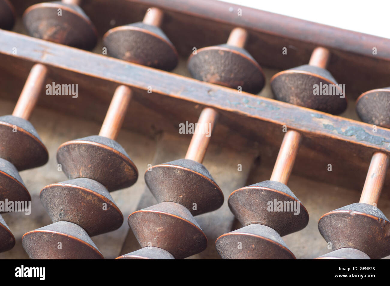 Japanese antique abacus with five beads Stock Photo - Alamy
