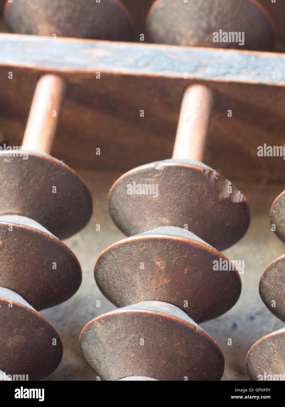 Japanese antique abacus with five beads Stock Photo - Alamy