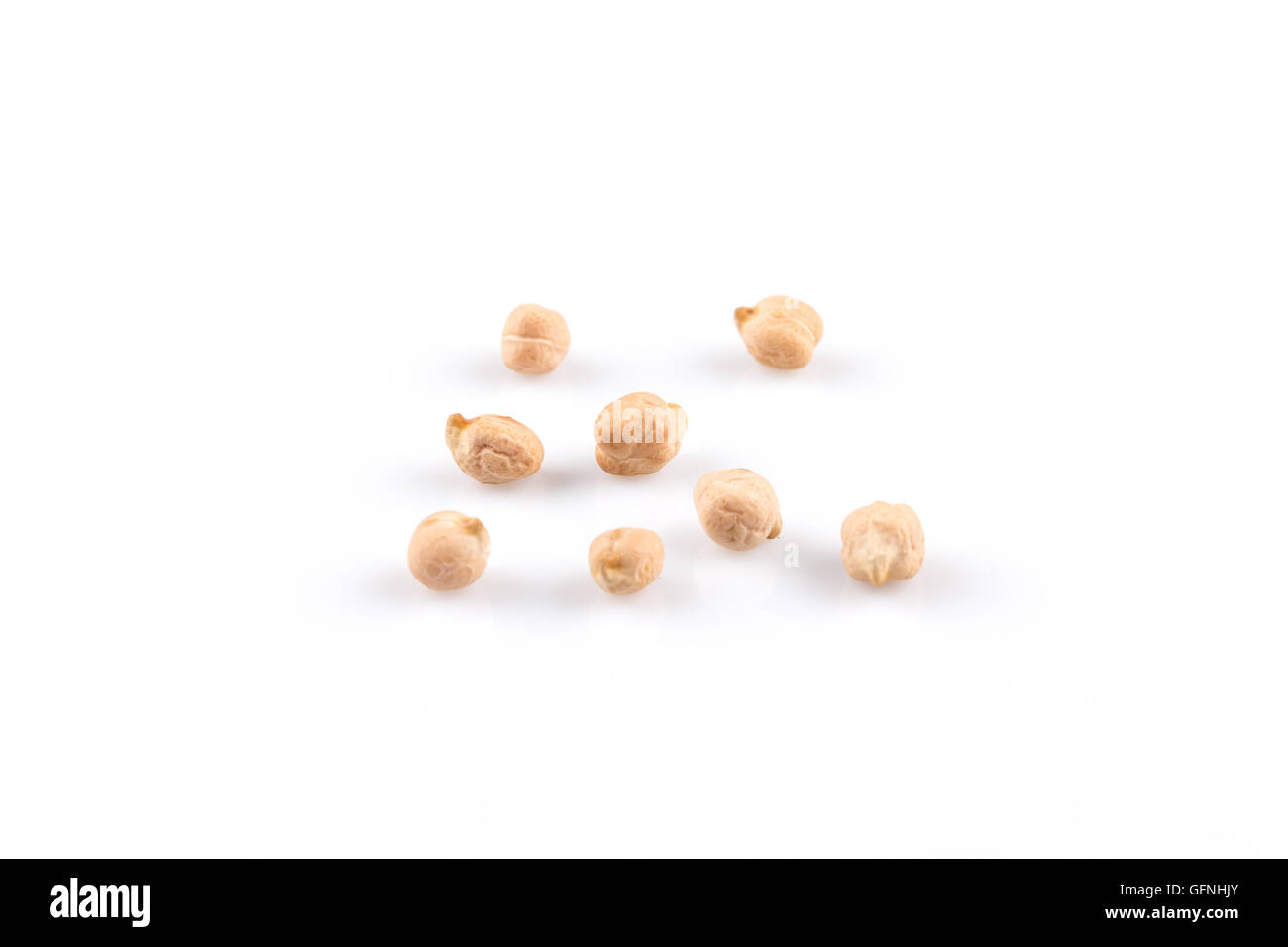 Close up on chickpeas isolated on white background Stock Photo - Alamy