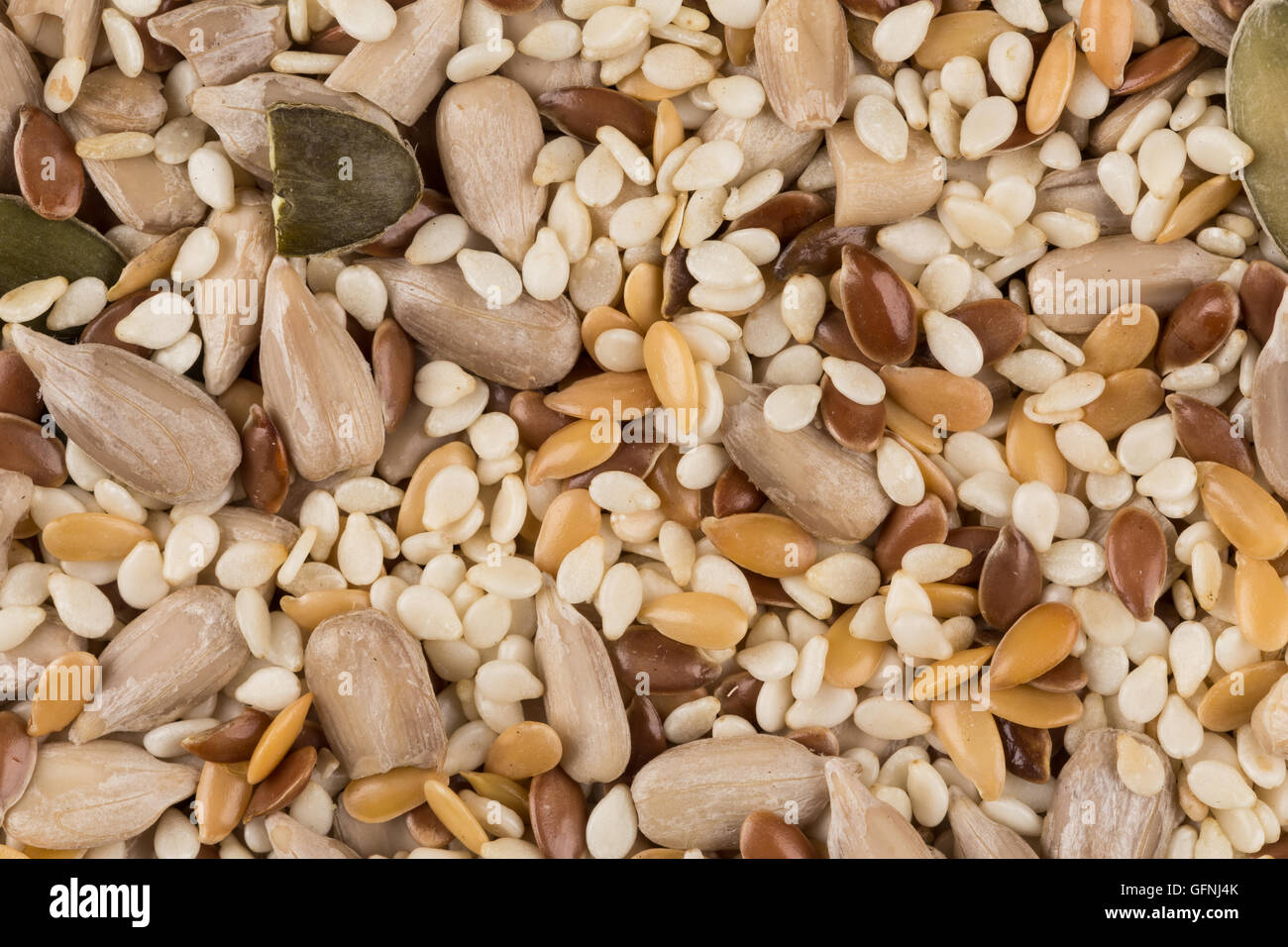 Healthy seeds mix close up shot for background Stock Photo - Alamy