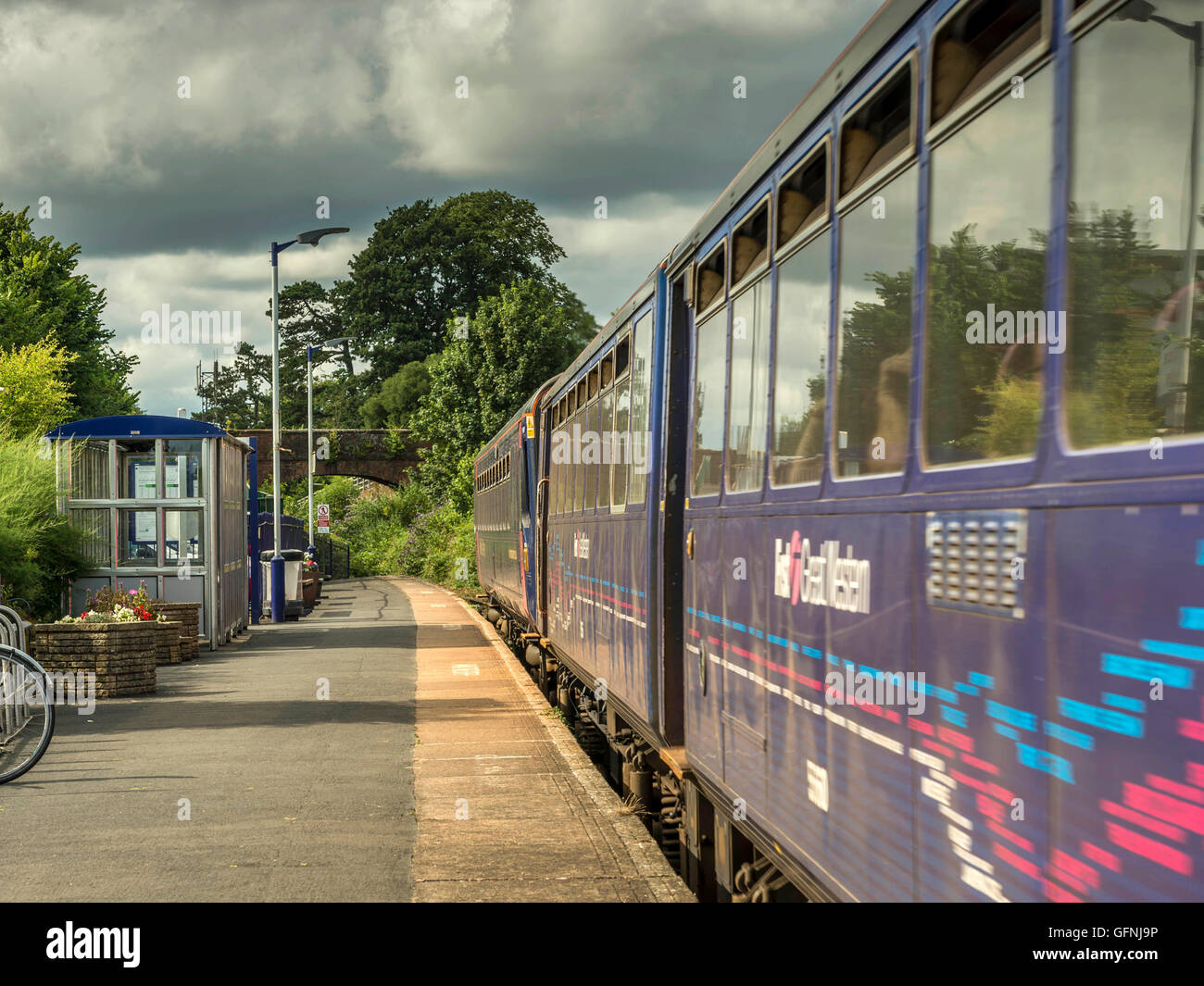 First Great Western Train leaves Lympstone Station bound for Exmouth ...